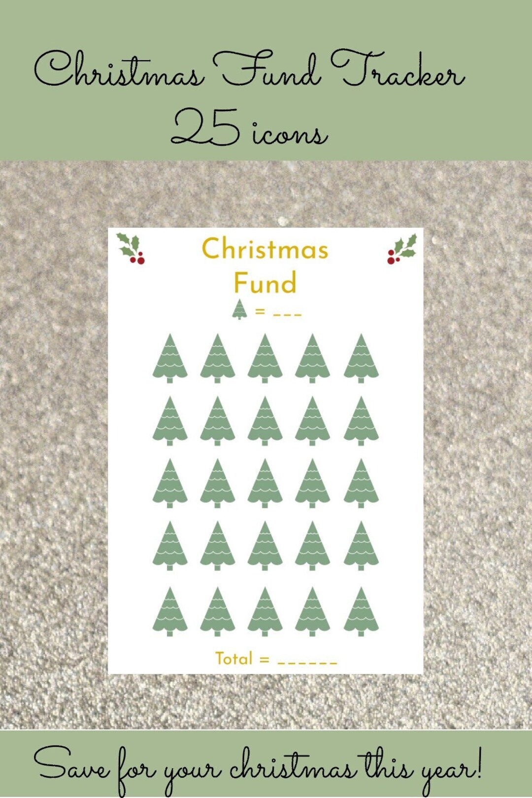 Christmas Fund PDF Tracker Printable - Etsy