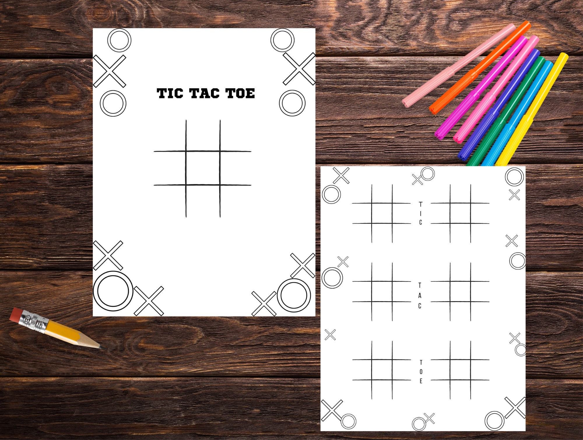 KDP Tic Tac Toe Game Paper With 50 Pages in 6 X 9 Inch and 8.5 X 11 ...