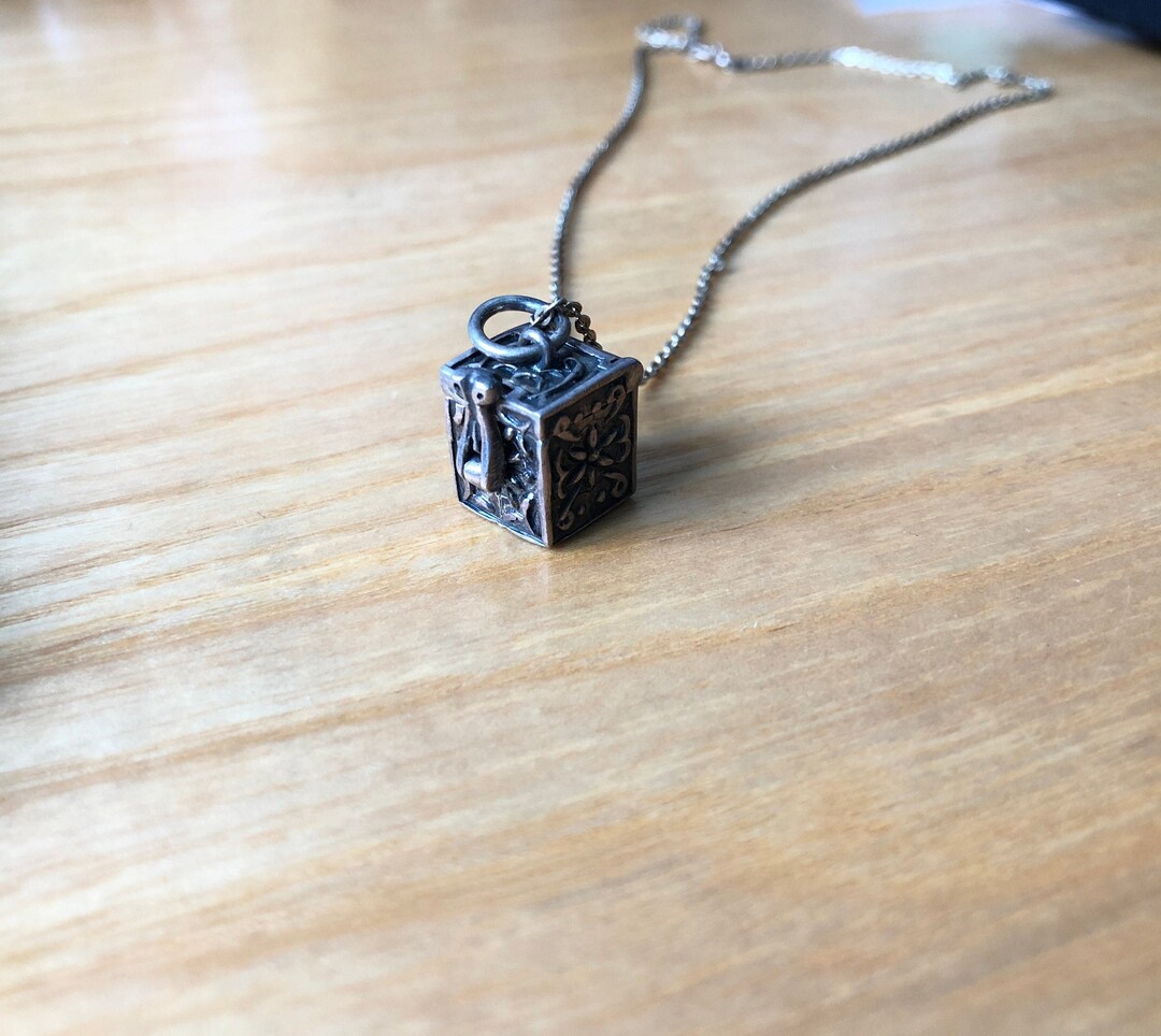 925 Vintage Treasure Chest Pendant With 45CM Chain, Unique Piece, Gift ...