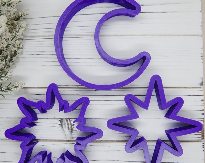 Celestial Bodies Trio Cookie Cutter Set of Three - Star, Moon, and Sun ...