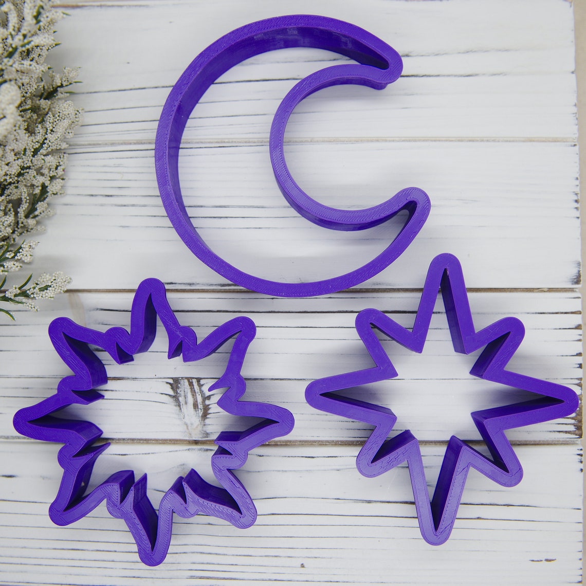 Celestial Bodies Trio Cookie Cutter Set of Three - Star, Moon, and Sun ...