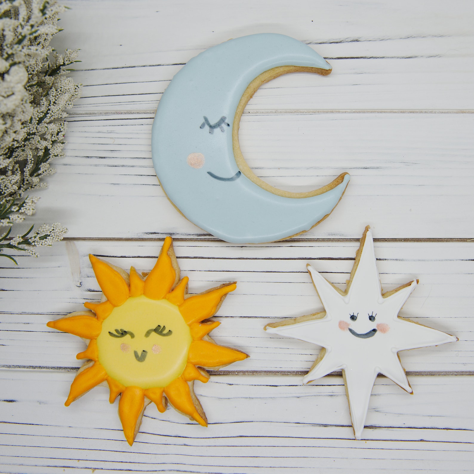 Celestial Bodies Trio Cookie Cutter Set of Three - Star, Moon, and Sun ...