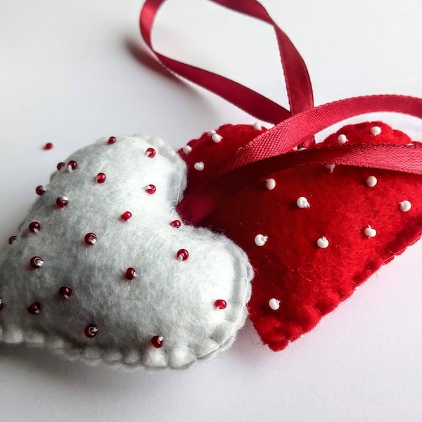 Felt Heart Ornament - Etsy