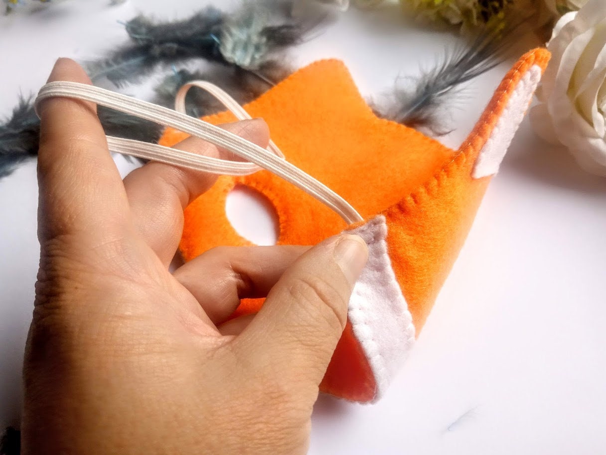 Fox Party Mask Pdf Felt Sewing Pattern for Kids Carnival or - Etsy