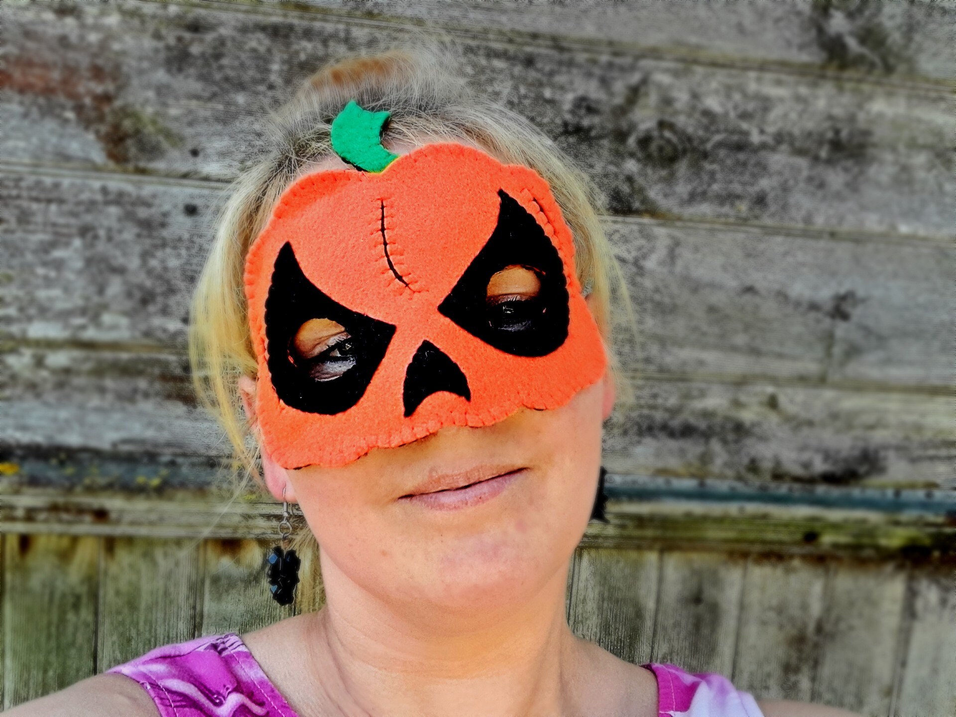 Halloween Pumpkin Felt Mask Kids and Adults Party Mask - Etsy