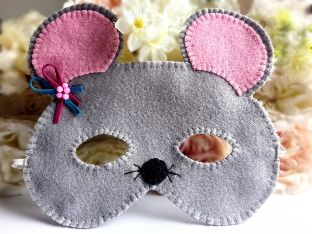 Felt Mouse Mask: Kids Halloween Costume, Carnival Dress Up - Etsy
