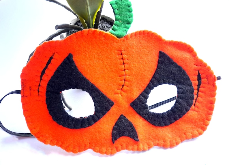 Halloween Pumpkin Felt Mask Kids and Adults Party Mask - Etsy