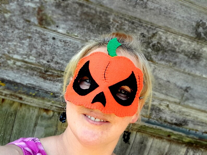 Halloween Pumpkin Felt Mask Kids and Adults Party Mask - Etsy