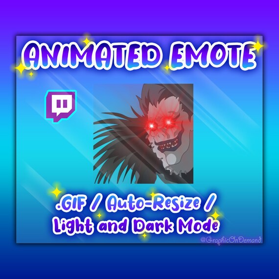 Animated Emote Ryuk Triggered Death Note for Twitch | Etsy
