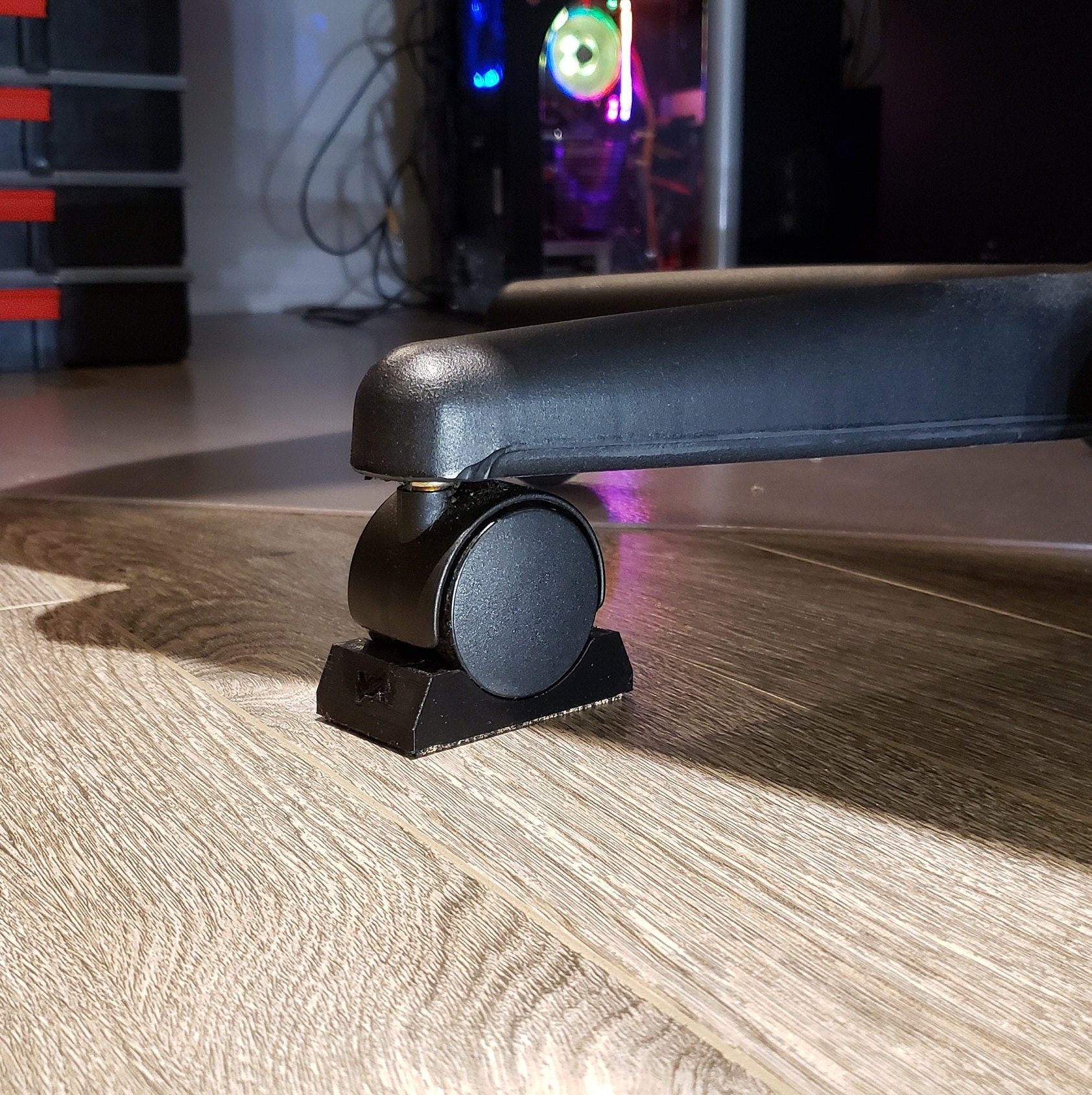 Custom Gaming Chair Caster Wheel Cups / Brakes. Great for Sim Racing ...