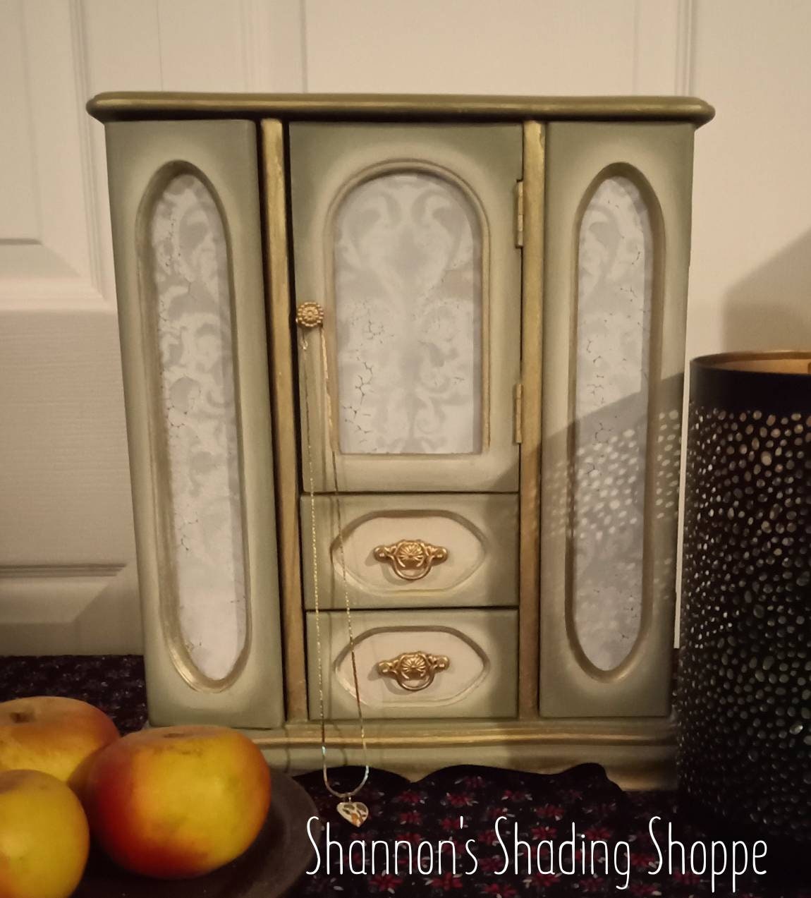 Spanish Moss and Cream Jewelry Box - Etsy