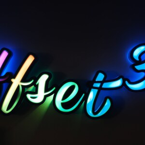 Custom 3D Printed RGB Signs - Etsy