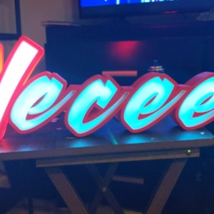 Custom 3D Printed RGB Signs - Etsy