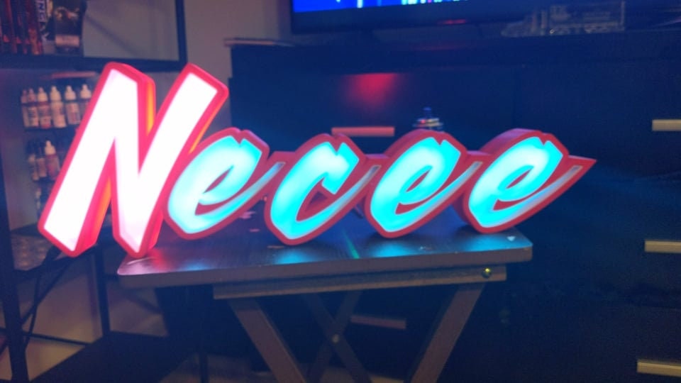 Custom 3D Printed RGB Signs - Etsy