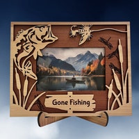 Fishing Memorial Picture Frame | Personalized Fishing in Heaven Dad ...