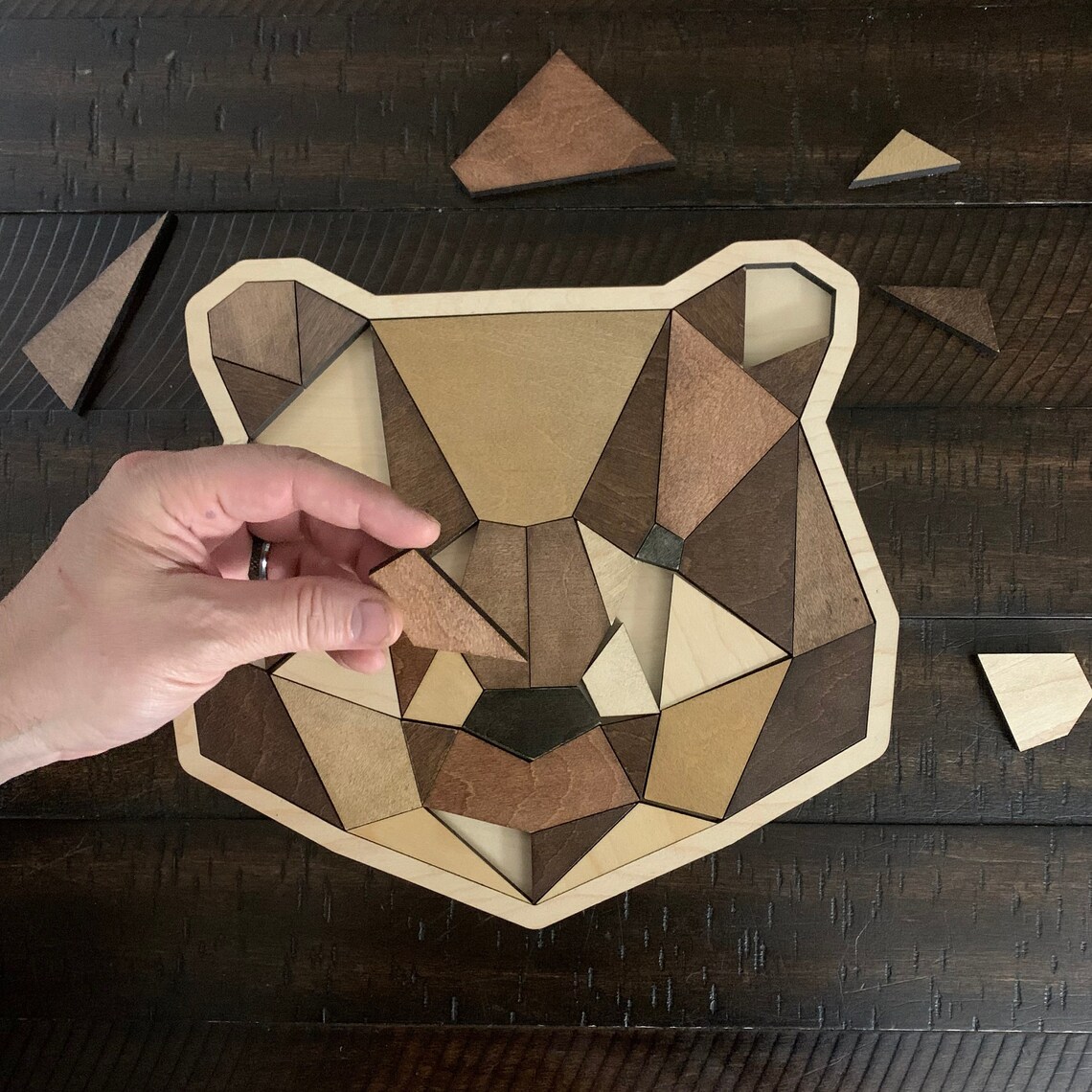 Wooden Bear Puzzle/ Woodland Animal - Etsy