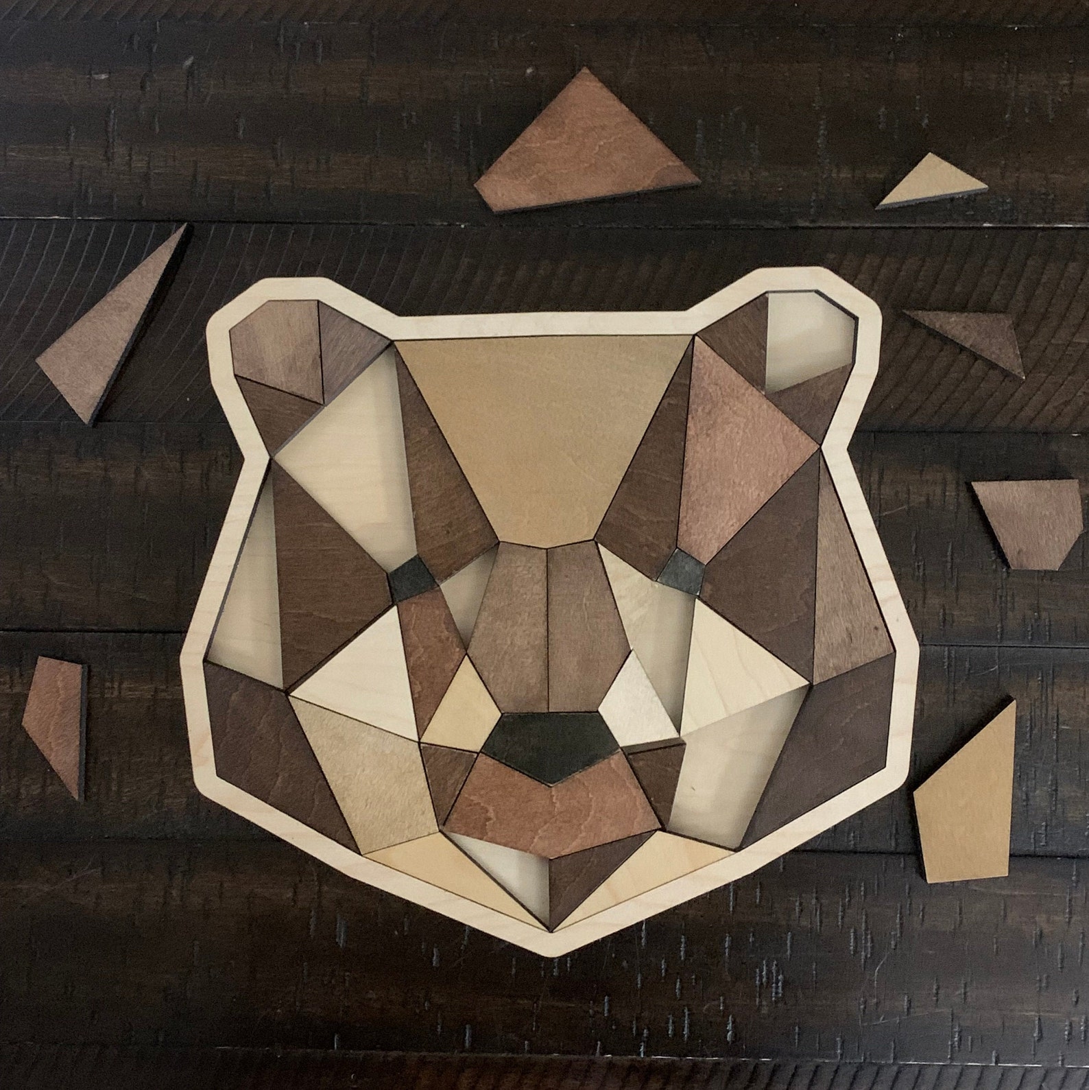 Wooden Bear Puzzle/ Woodland Animal - Etsy