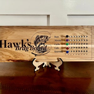 Fishing Brag Board, Fishing Score Board Laser Engraved and Easel ...