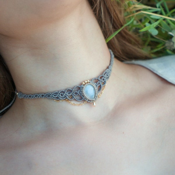 Macrame Choker - Etsy