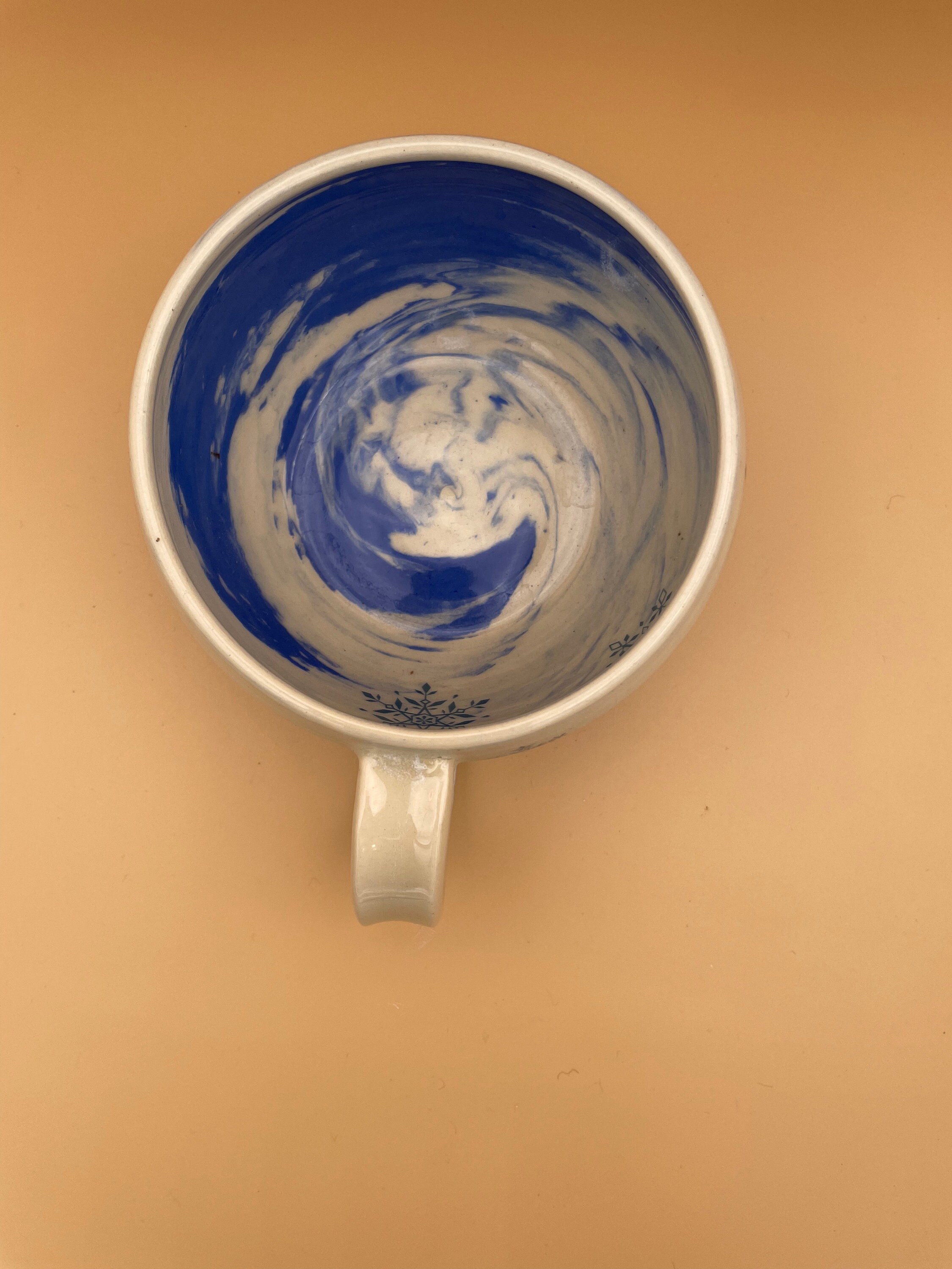 Blue Marble Snowflake Mug. Overglaze & Underglaze. Shimmer Snowflake ...