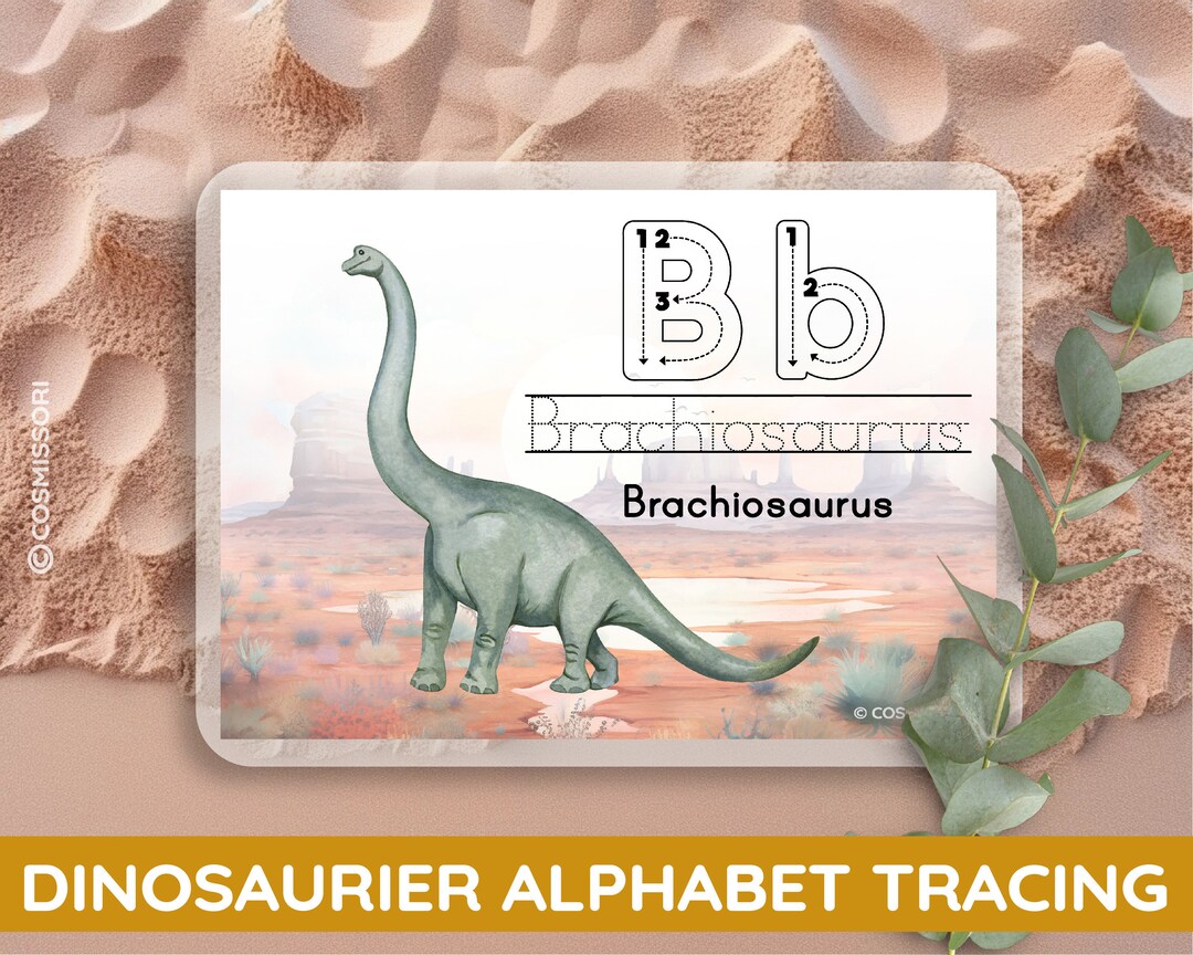 Dinosaur Alphabet Tracing Letter Tracing Worksheets PDF Print Download ...
