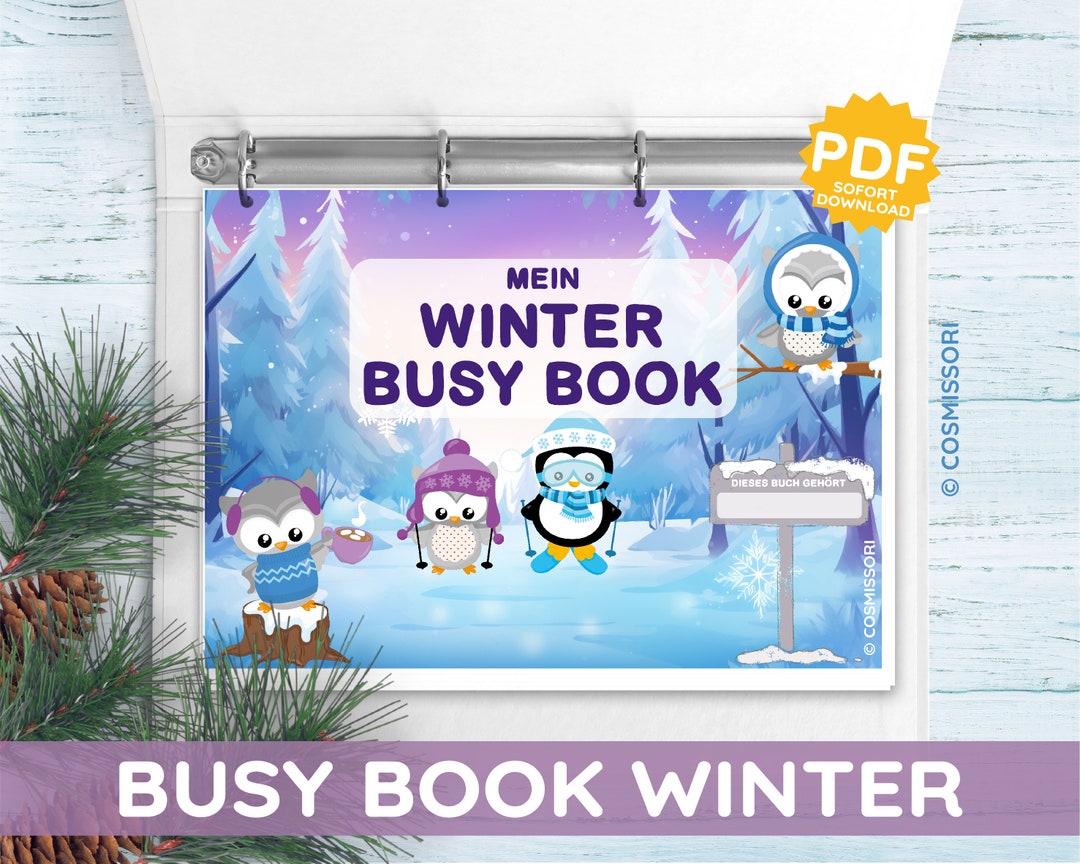 WINTER QUIET BOOK Montessori Busy Book Activity PDF Printable Game ...