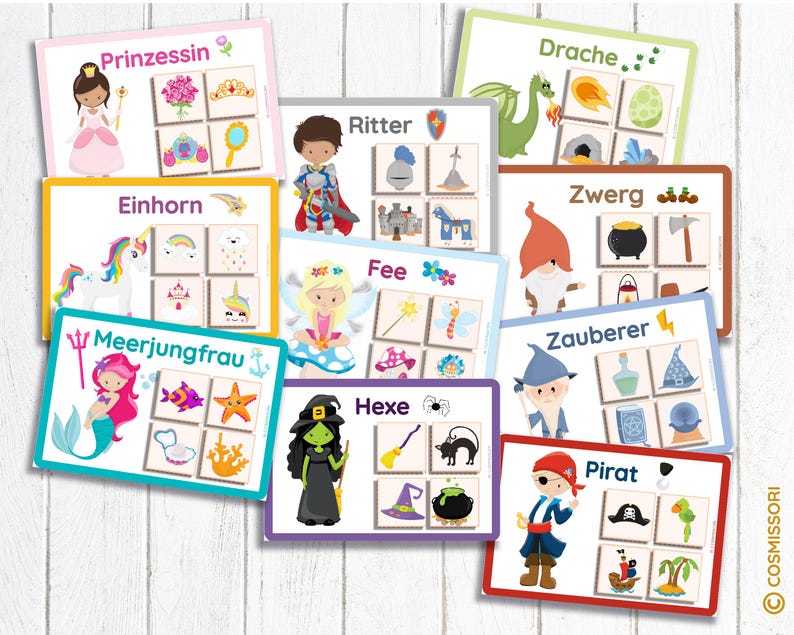 FAIRY TALE CHARACTERS Picture Cards Montessori Fairy Tale Sorting Game ...