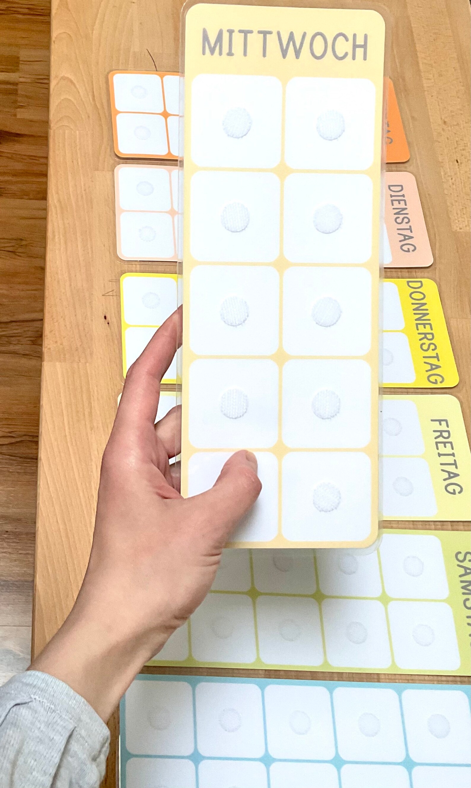Large Weekly Plan 7-part Board 300 Cards Weekly Calendar Children ...