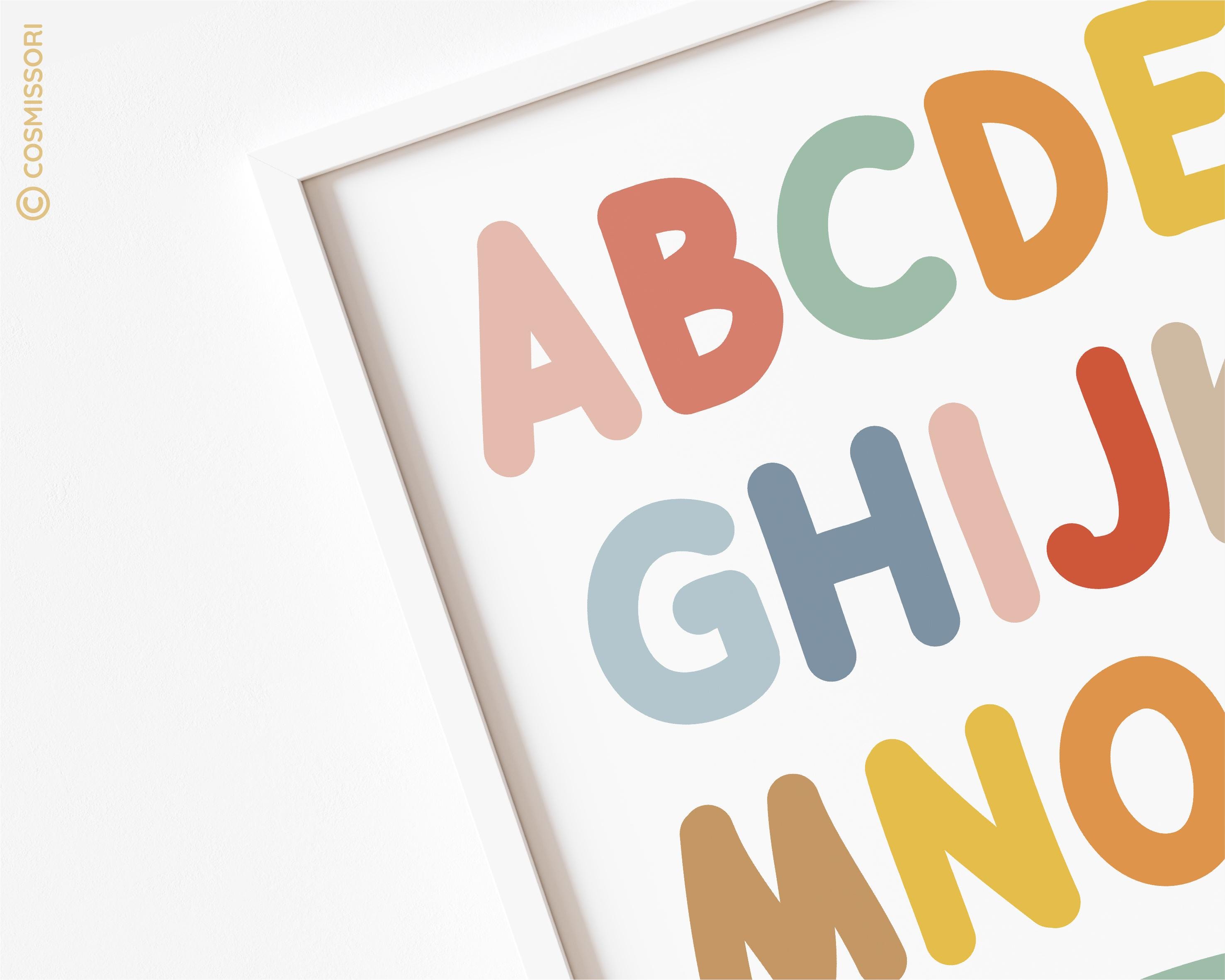 CAPITAL LETTERS Minimalist Poster Boho Montessori Learning Poster File ...