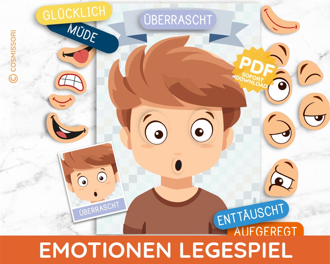 Feelings Emotion Montessori Activity Learning Game Game Facial ...