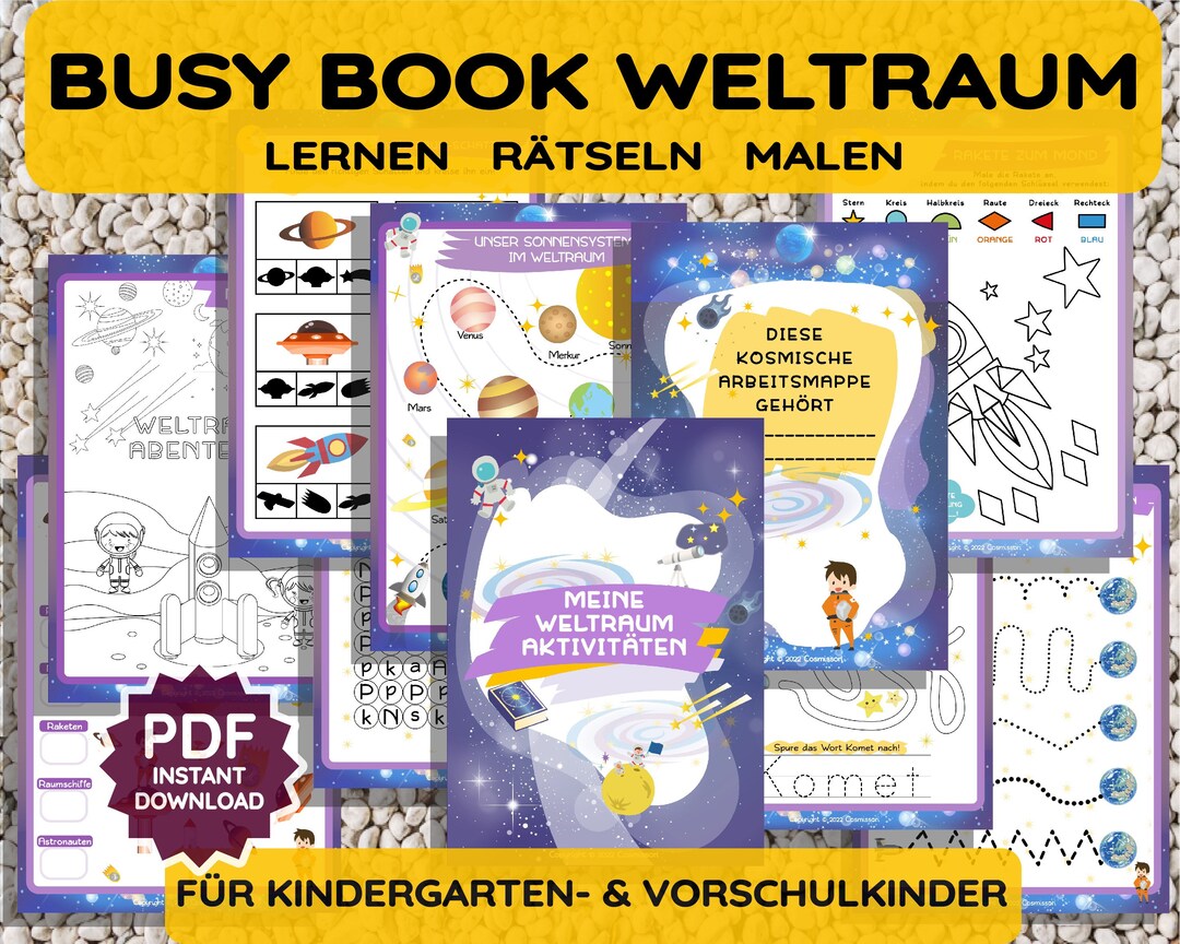 Space Busy Book Space Activities PDF Universe Download Print ...