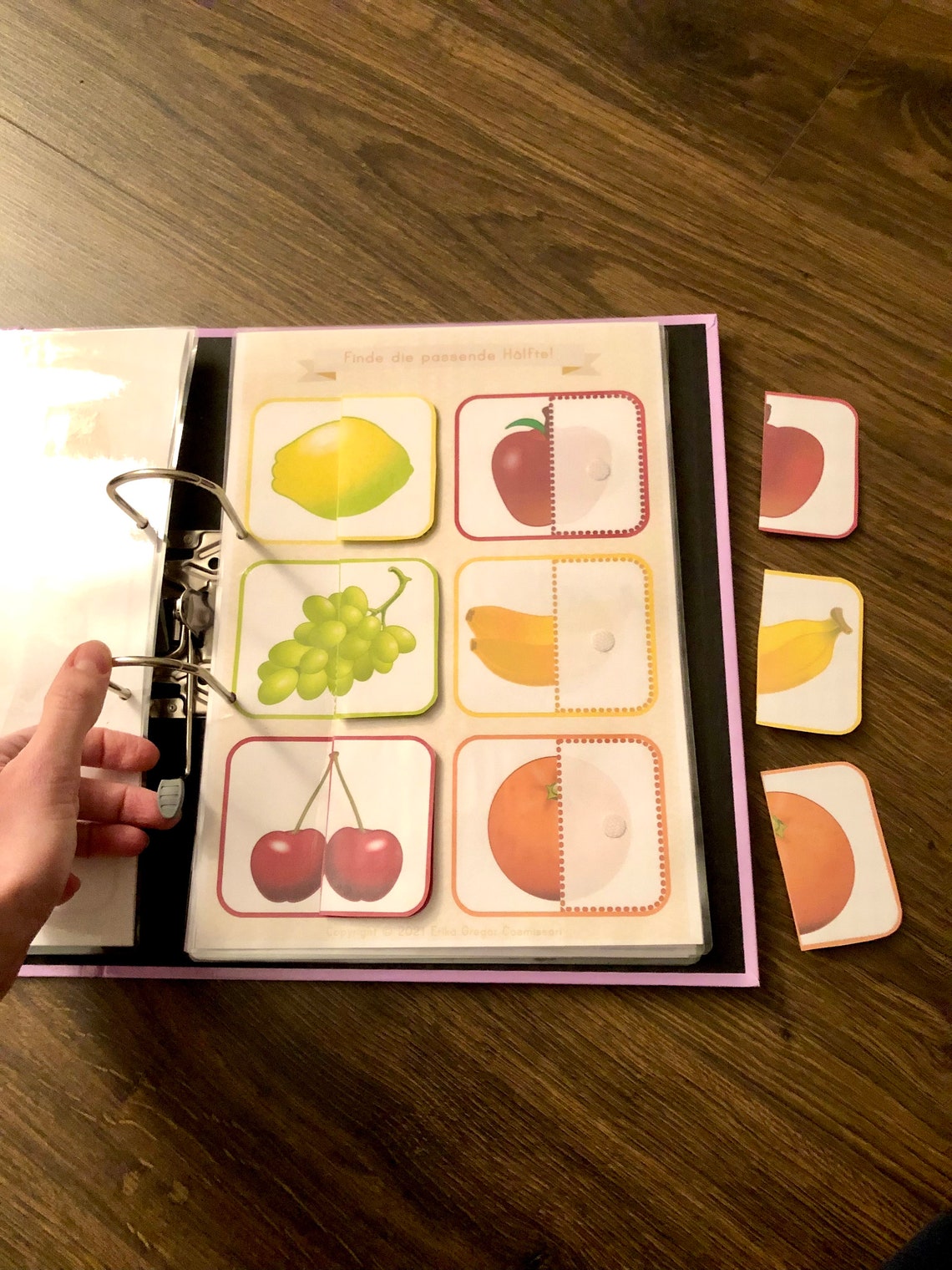 30 X Half Puzzle Busy Book Fruit & Vegetables PDF File Download DIY ...