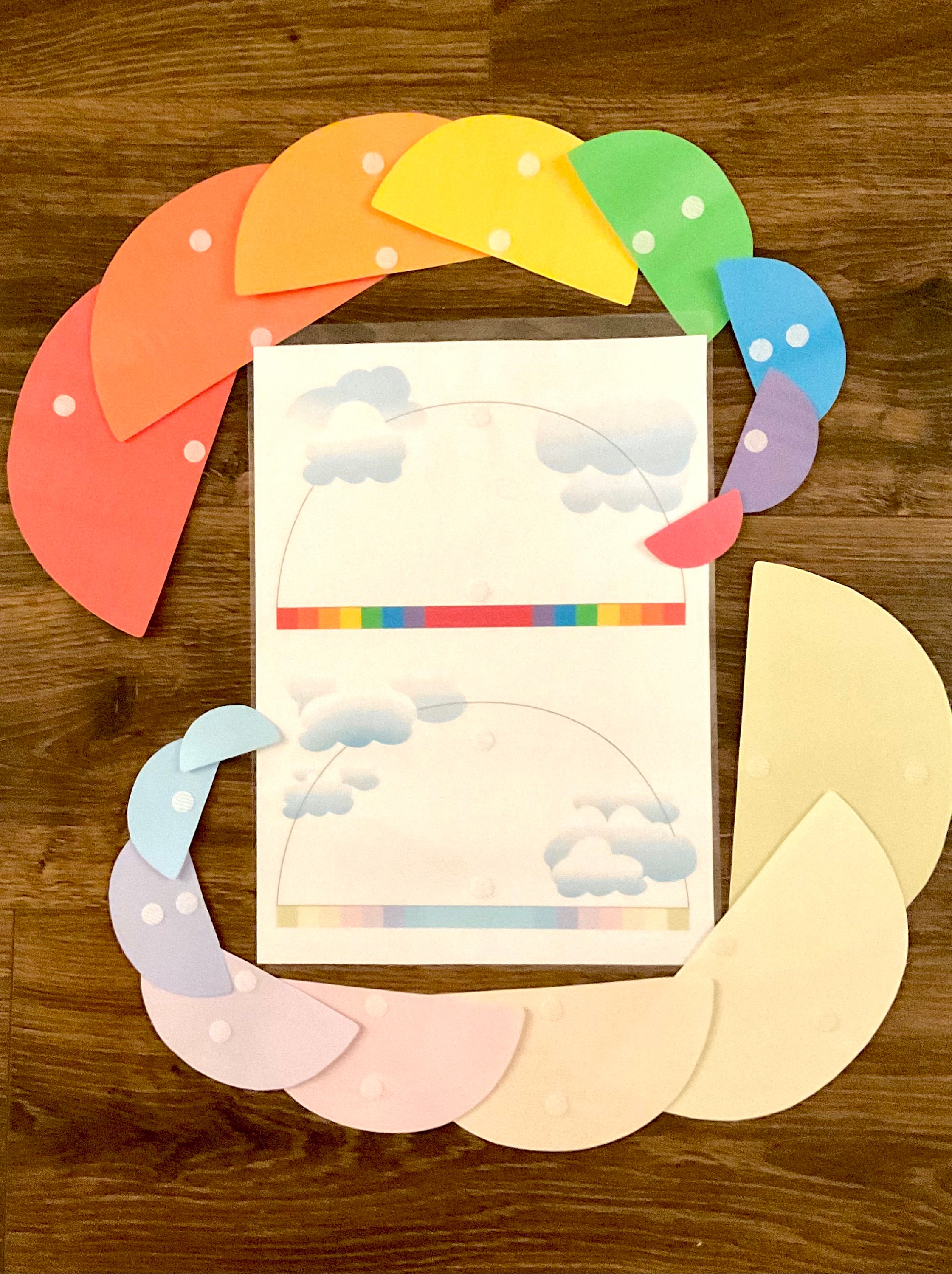 RAINBOW PUZZLE PDF File Download Print Puzzle Sorting Game Colors ...