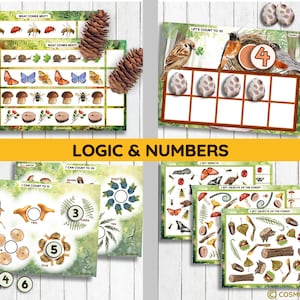 FOREST BUSY BOOK Montessori Printable Toddler Activities Watercolor ...