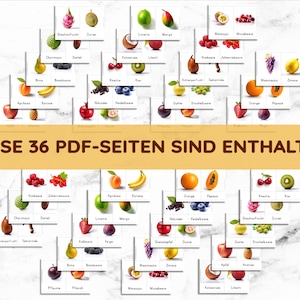 Fruit Photo Flash Cards Montessori Picture Cards Learning Cards ...