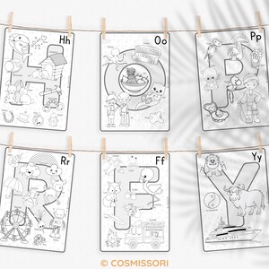 ABC Coloring Book Alphabet Coloring Initial Sounds Pictures Coloring ...