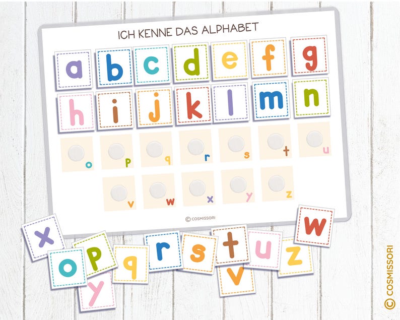Alphabet Puzzle Game (uppercase and Lowercase Letters) Montessori DIY ...