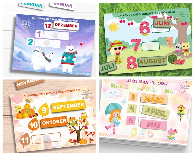 4 SEASONS Busy Book BUNDLE Spring Summer Autumn Winter Quiet Playbook ...