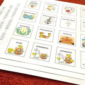 50 Icons Piktogramme Feste Feiertage Karten für Kinderkalender ...
