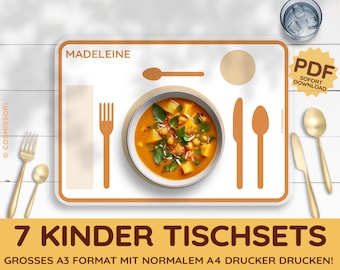 Montessori Table Setting Placemat (plain) - Etsy