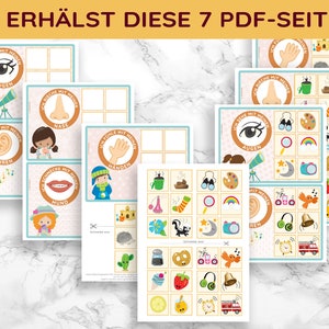 5 Senses Picture Cards Montessori Sorting Game Toddler Learning Game ...