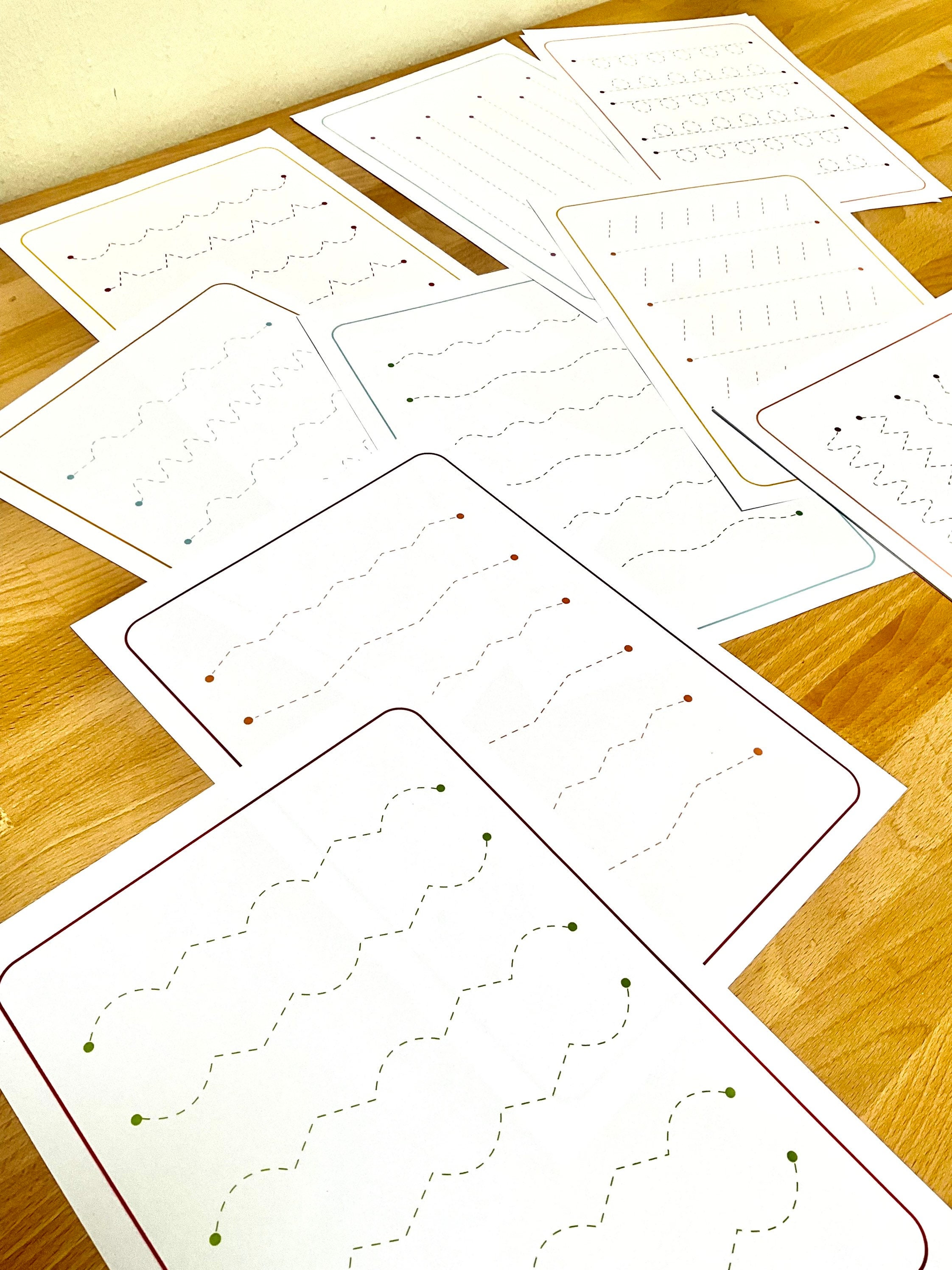 Training Swing Exercises Booklet Book Lines Tracing Tracing Learning to ...