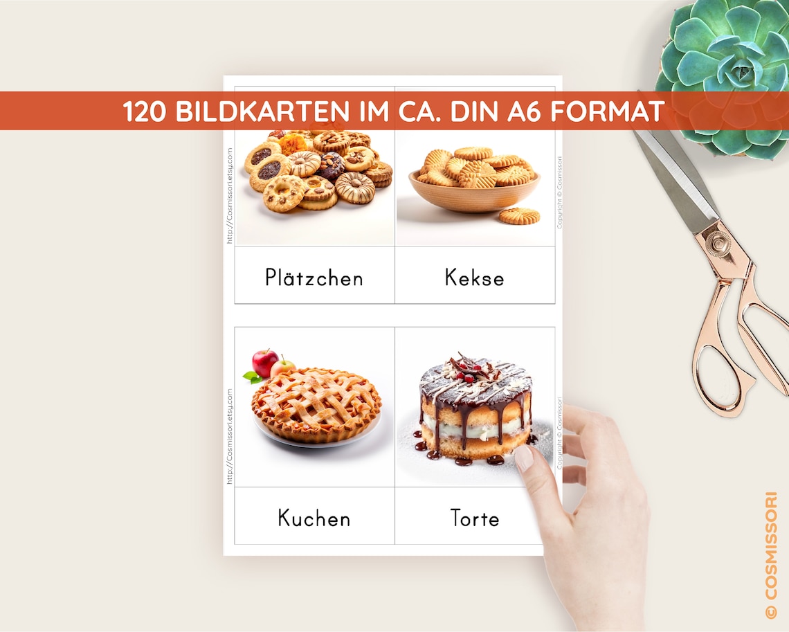 Nutrition Food Dishes Montessori Photo Flash Cards PDF Download Picture ...
