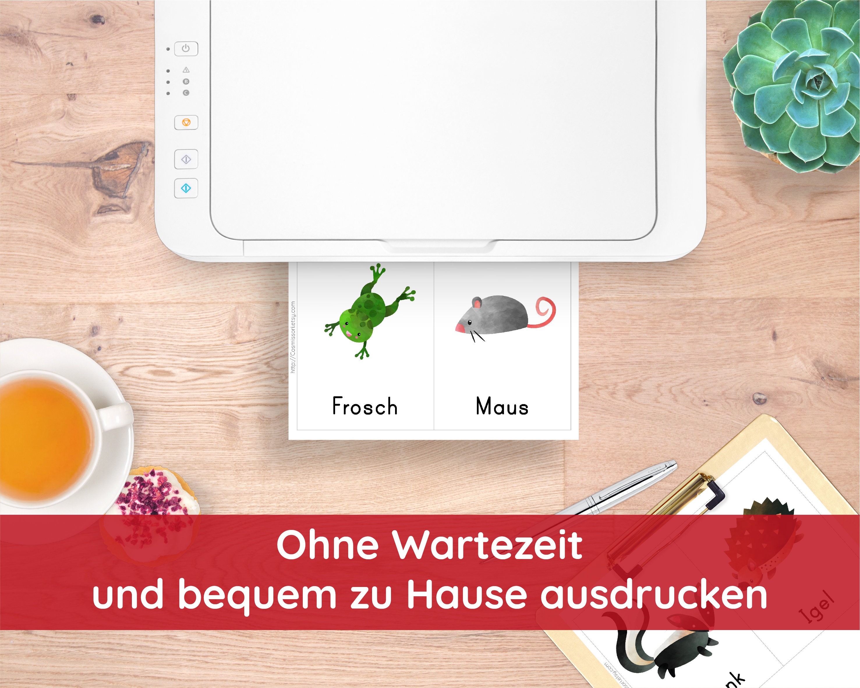 16 WALDTIERE Bildkarten Lernkarten Flash Cards Montessori - Etsy Finland