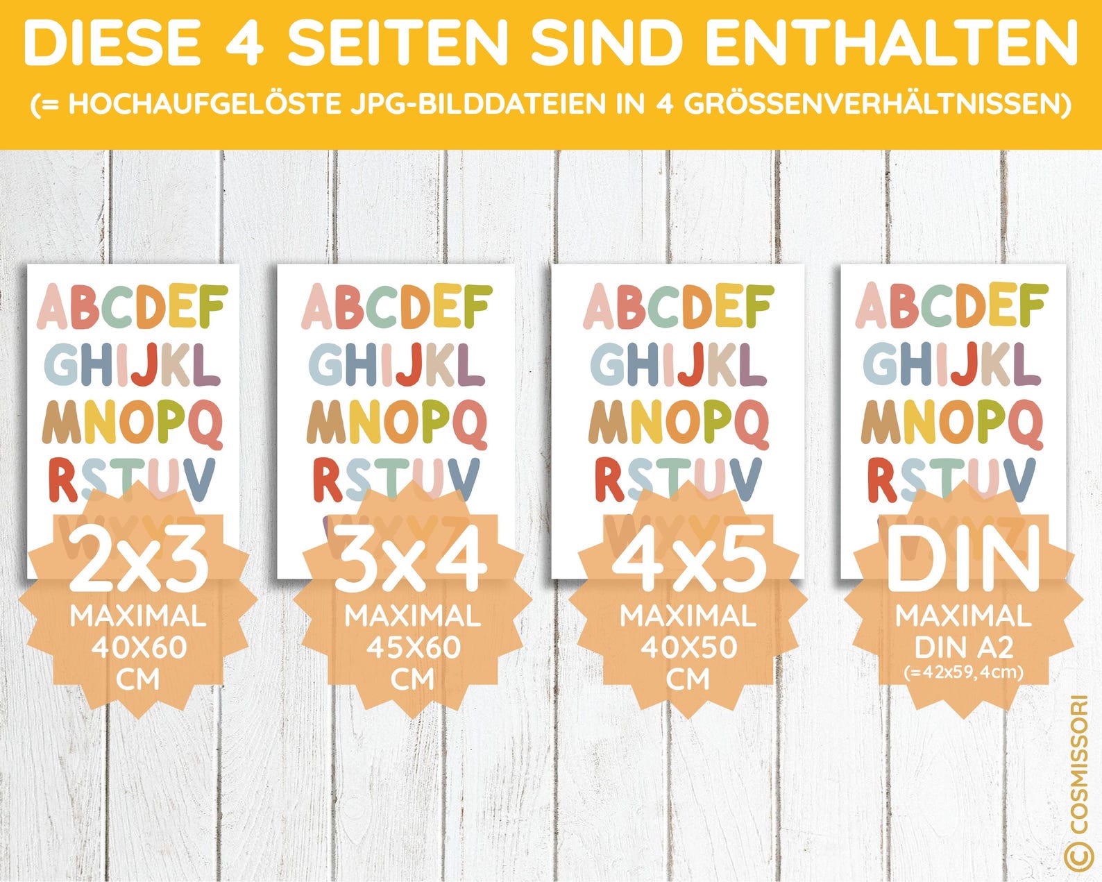 CAPITAL LETTERS Minimalist Poster Boho Montessori Learning Poster File ...