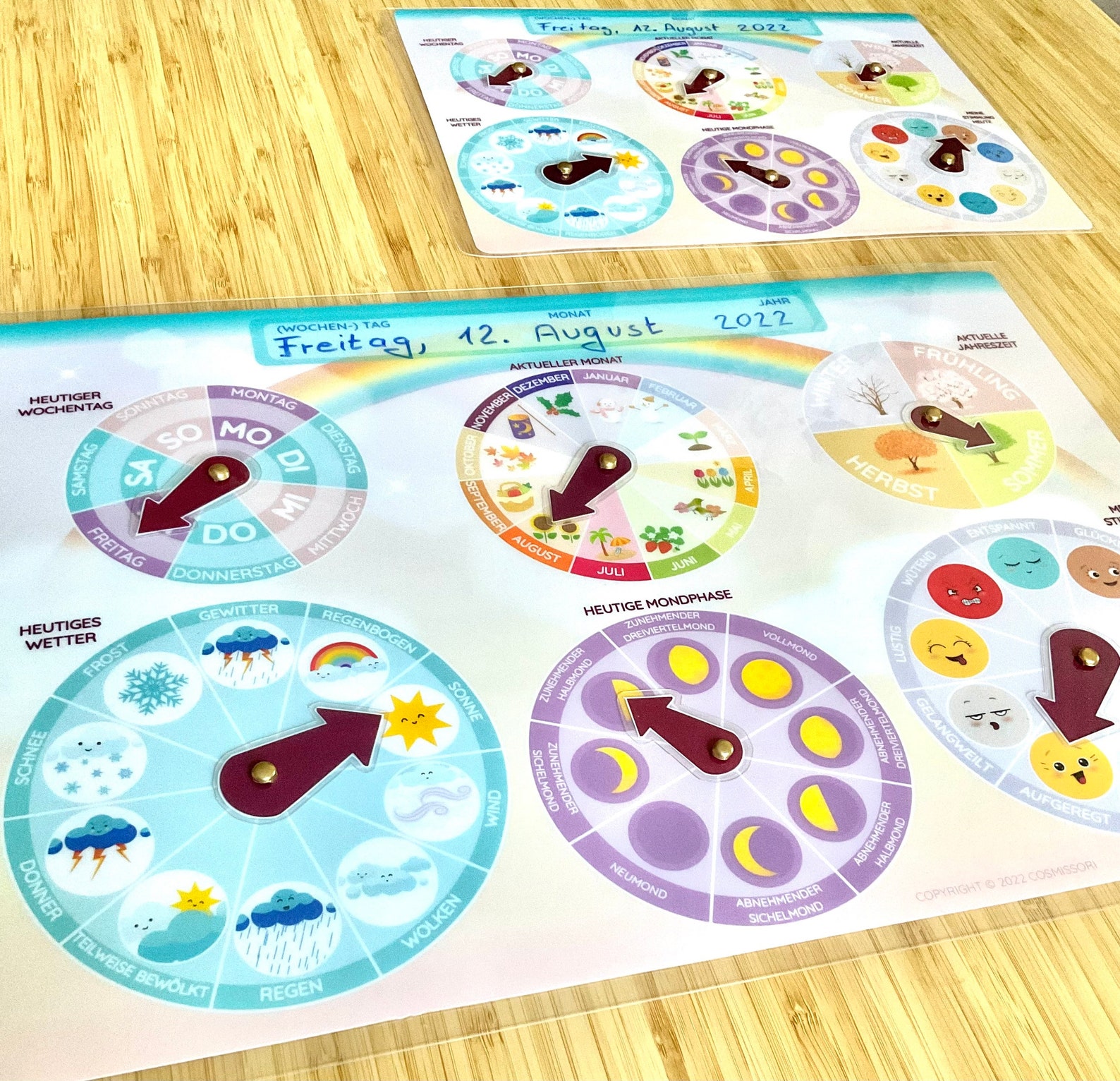 Perpetual Calendar, Learning Calendar, Universal Calendar, Montessori ...