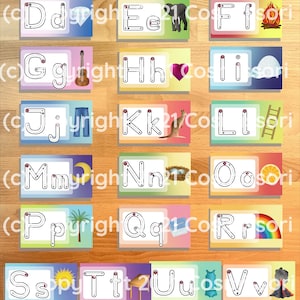 First Writing ABC Alphabet German Tracing Cards Letter Coloring ...