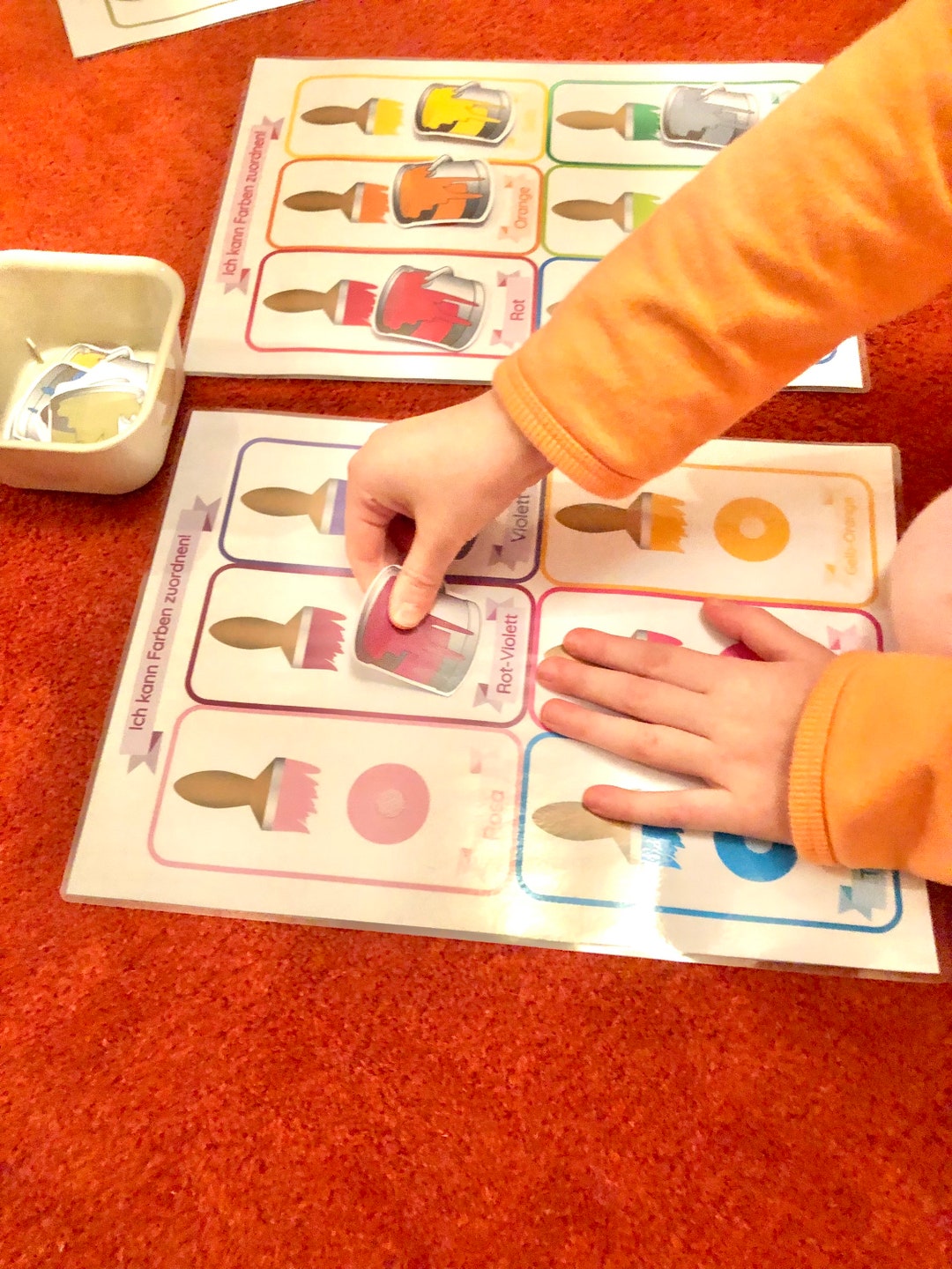 Color Sorting Game Matching Game Mini Game German Daycare Preschool ...