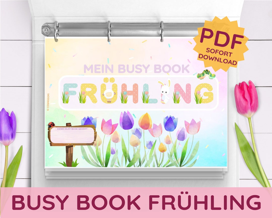 SPRING QUIET BOOK PDF Busy Book Montessori Craft Template Printable ...