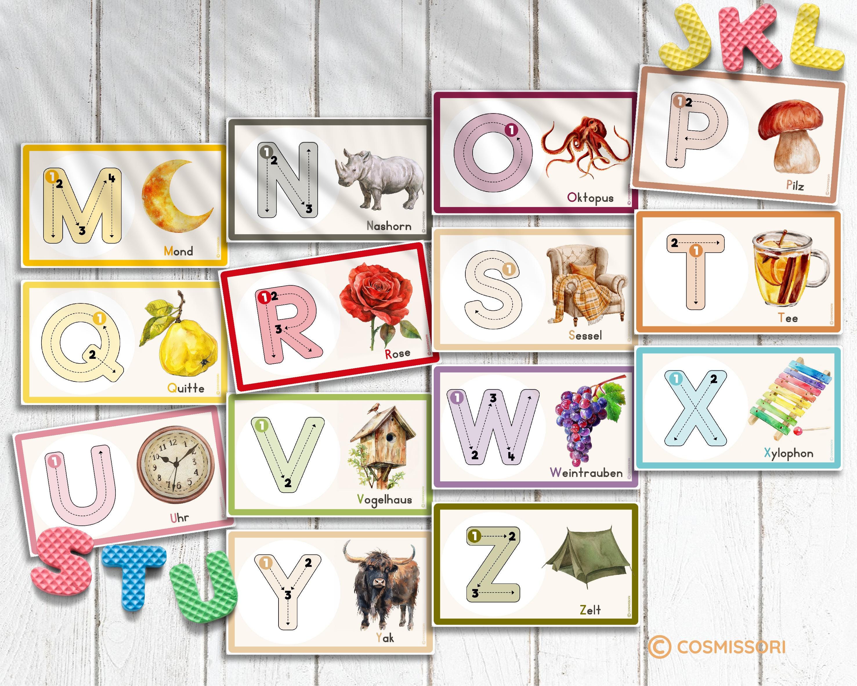 CAPITAL LETTERS Tracing Cards Alphabet for Tracing PDF Printable ...
